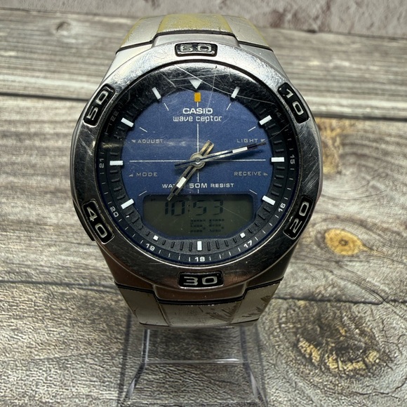 Casio | Accessories | Casio Wave Ceptor Wva5h Mens Watch 40mm Face 50 ...